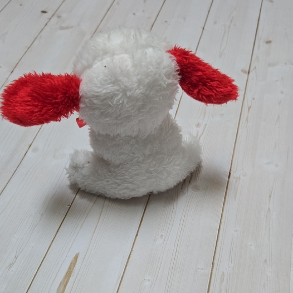 Toys | Adorable White And Red Plush Dog Puppy 5 In | Poshmark